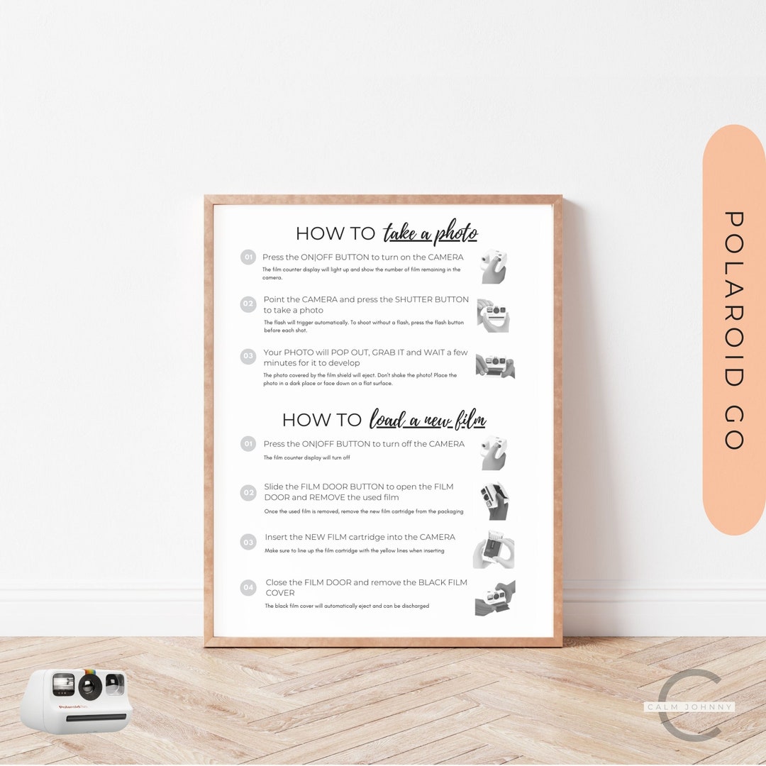 Polaroid Go Camera All-in-one Instructions Sign, Polaroid Go ...