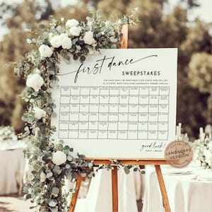 Wedding First Dance Sweepstake, Personalized First Dance Sweepstakes ...