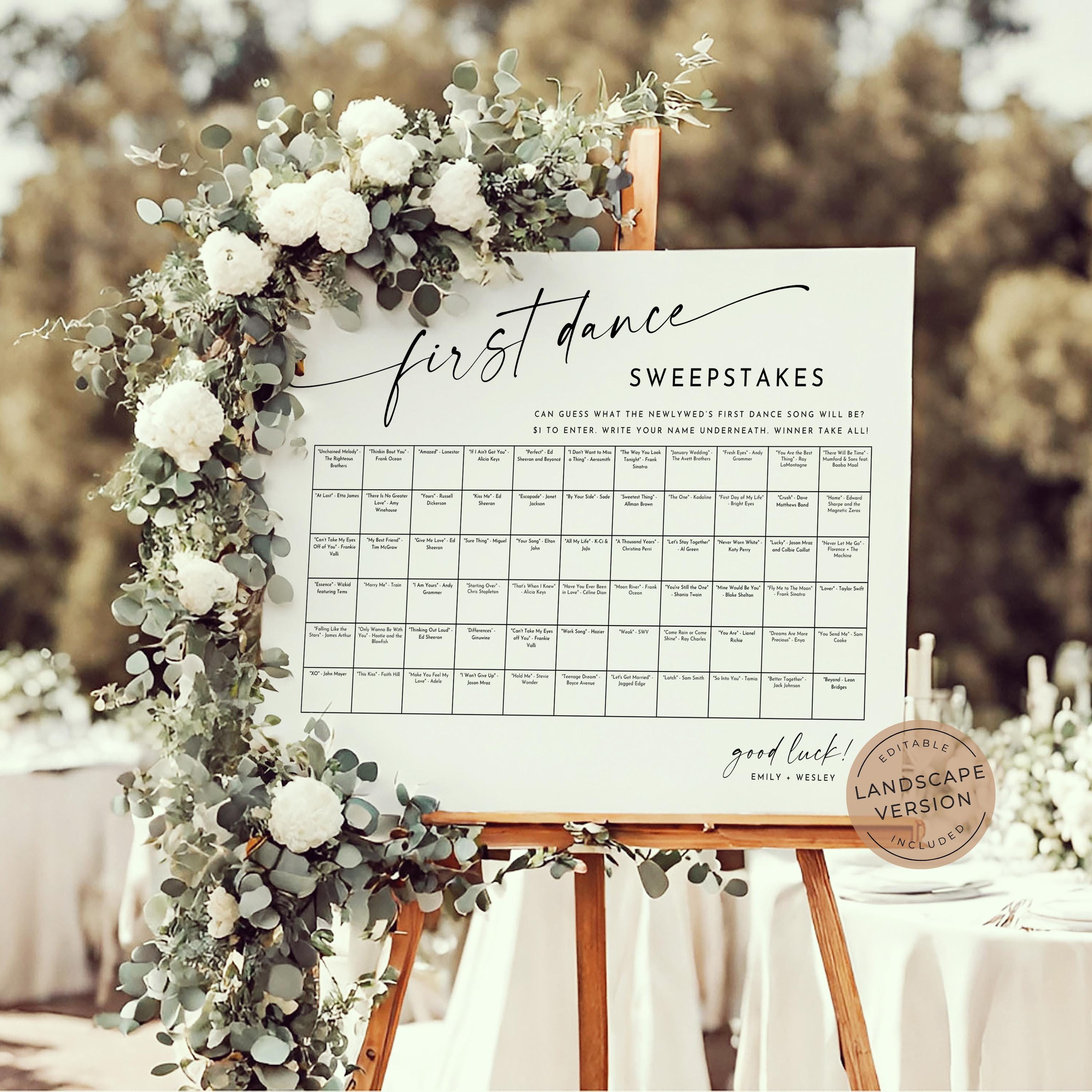 Wedding First Dance Sweepstake, Personalized First Dance Sweepstakes ...