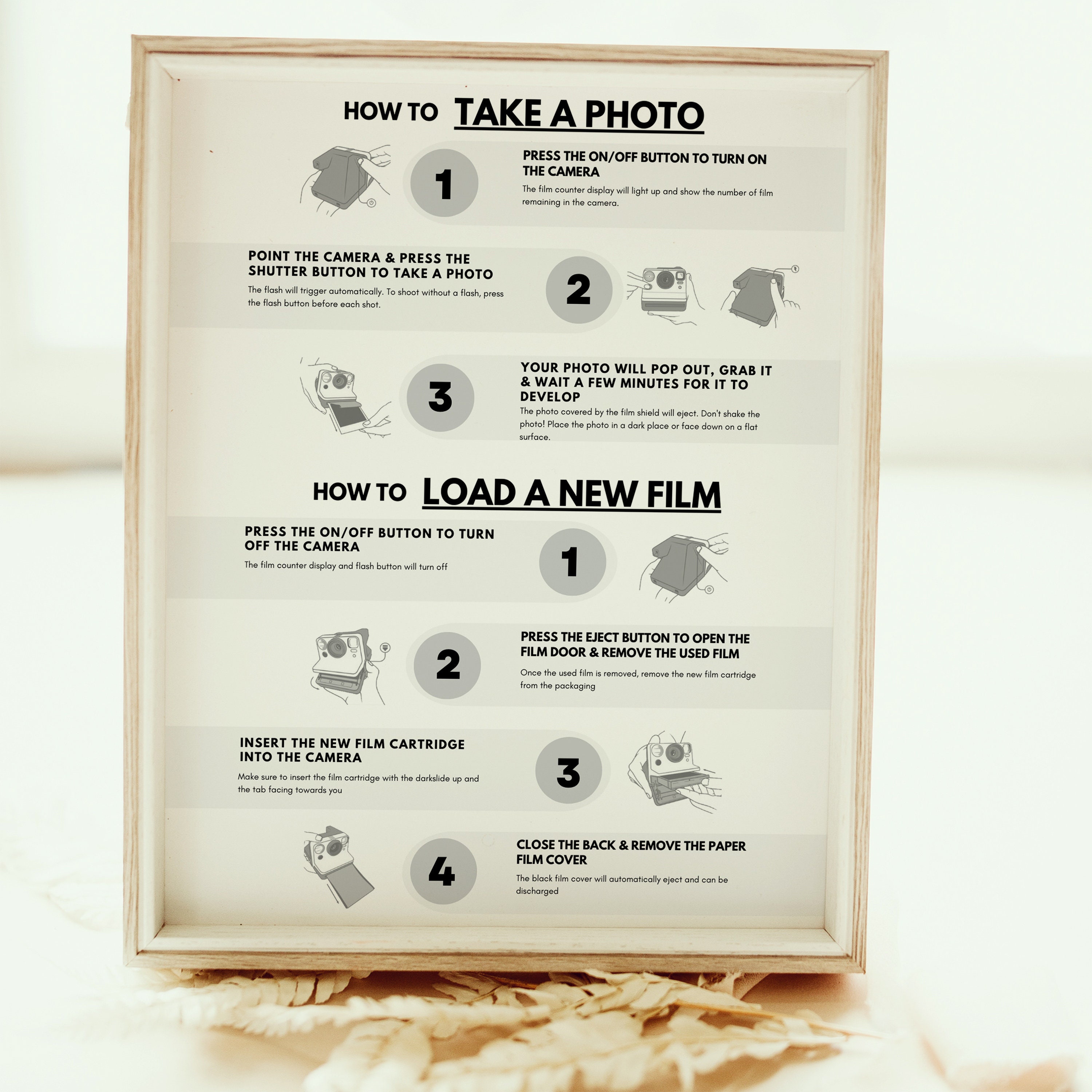 Polaroid Now I-type Camera All-in-one Instructions Sign, Polaroid Now I ...