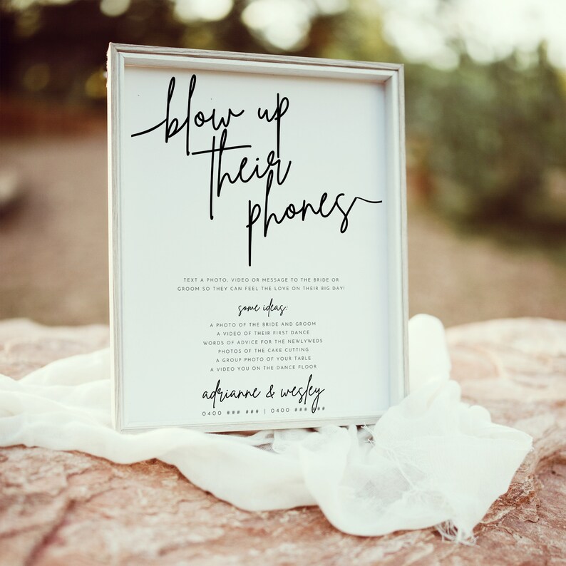 Blow up Their Phones Sign Template Editable I Spy Wedding - Etsy UK