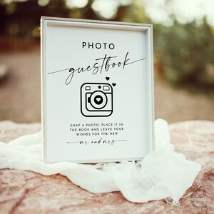 Photo Guest Book Sign With Instax Square SQ1 Instructions Sign ...