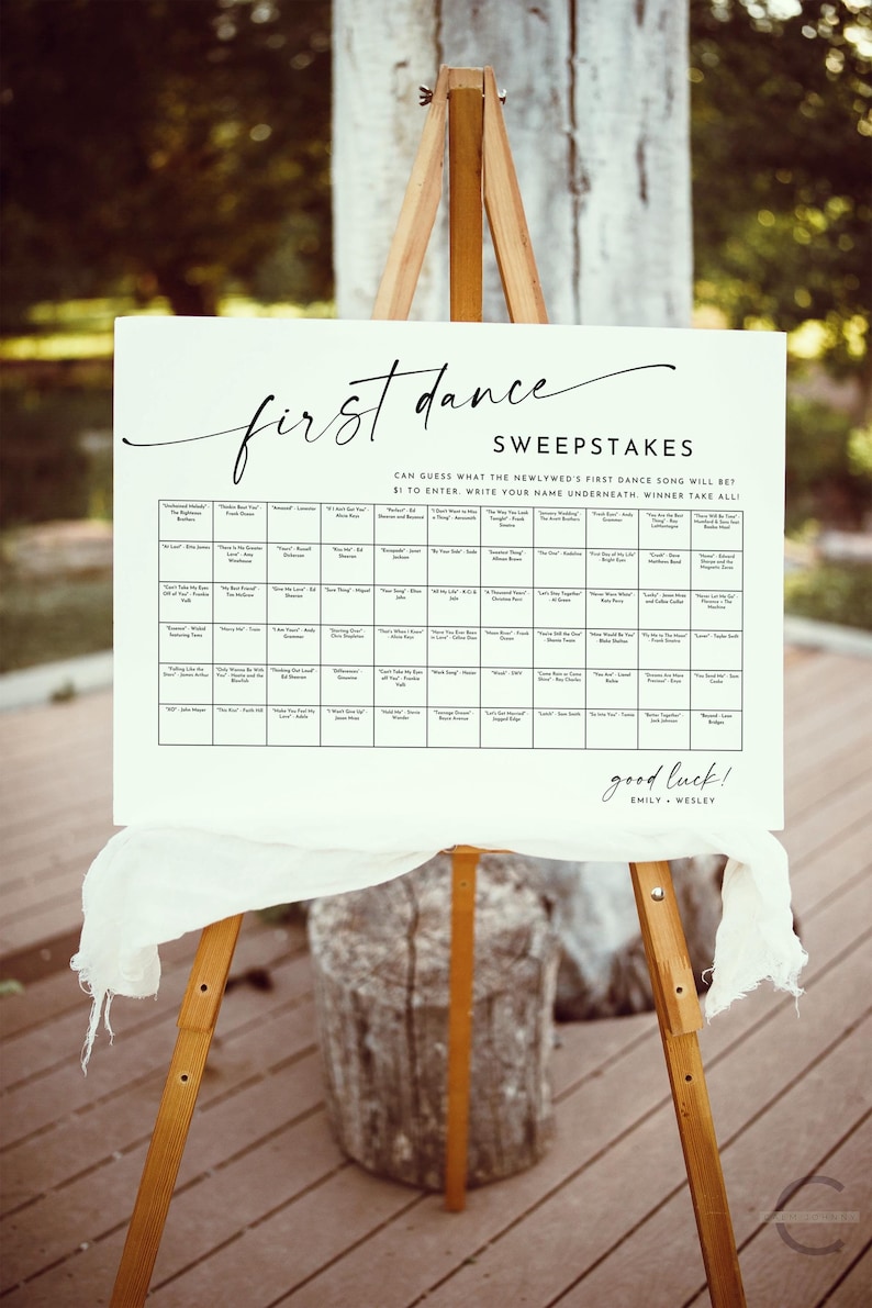 Wedding First Dance Sweepstake, Personalized First Dance Sweepstakes ...