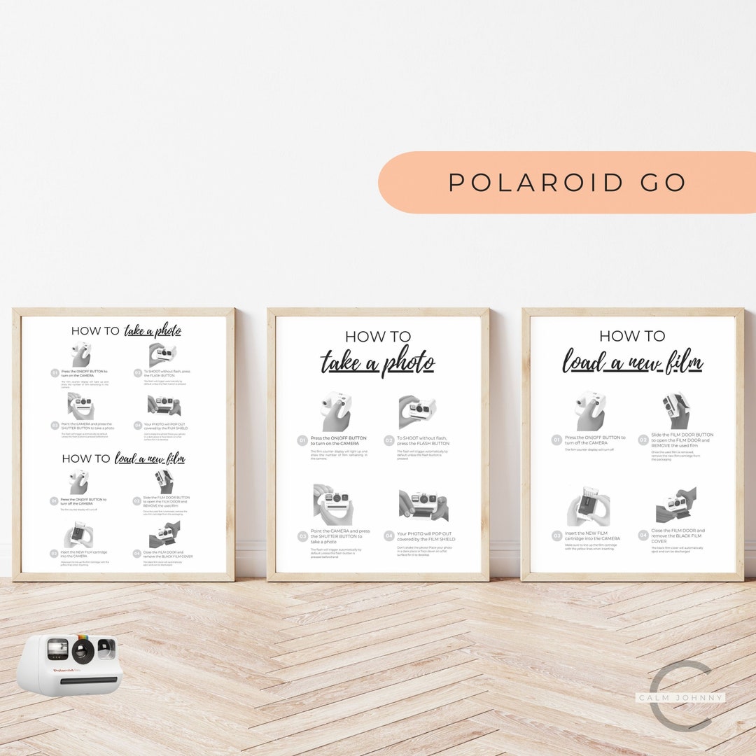 Polaroid Go Camera Instructions Sign, Polaroid Go Instructions, How to ...