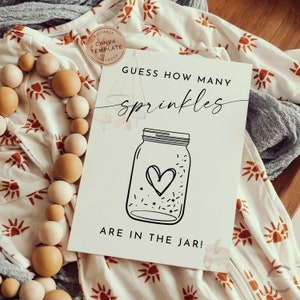 Baby Sprinkle Game, Guess How Many Sprinkles in the Jar Game, Printable ...