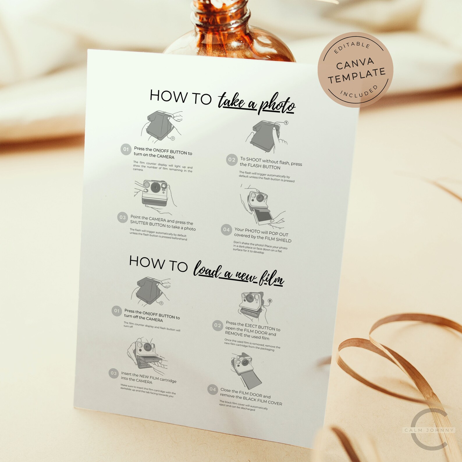 Polaroid Now I-type Camera All-in-one Instructions Sign, Polaroid Now I ...