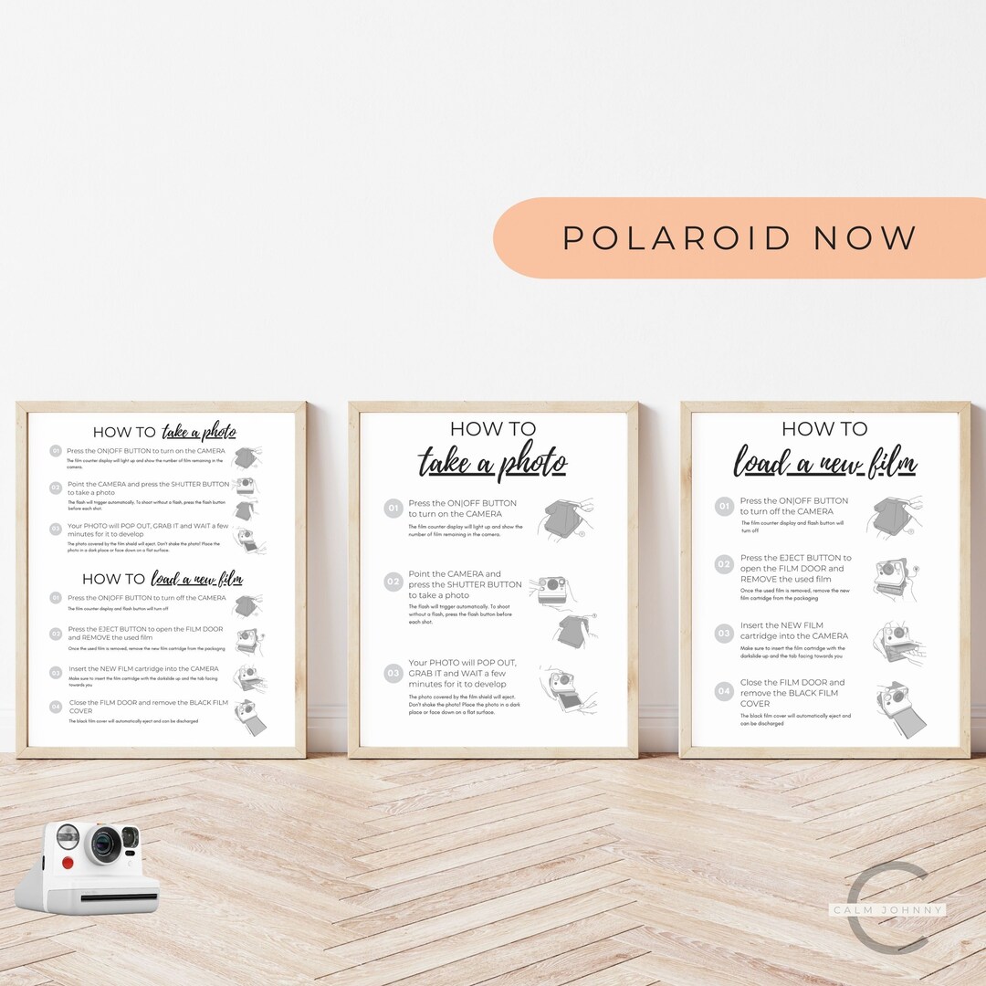 Polaroid Now I-type Camera Instruction Sign, Polaroid Now I-type ...