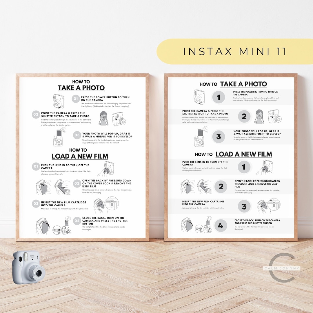 Instax Mini 11 Instant Camera All-in-one Instructions Sign, Instax Mini ...