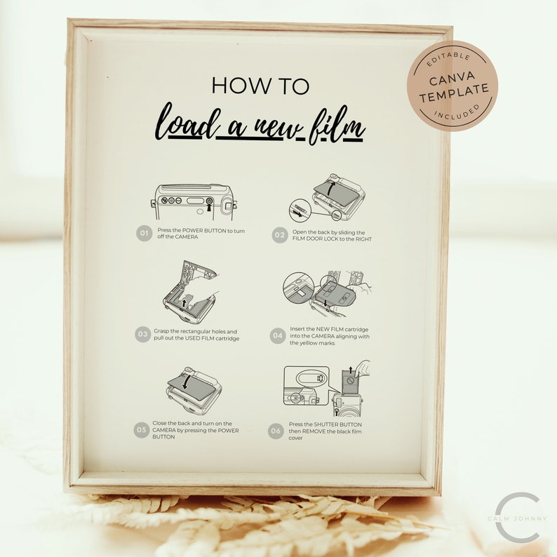 Instax Mini 70 Camera How to Load A New Film Instruction Sign - Etsy