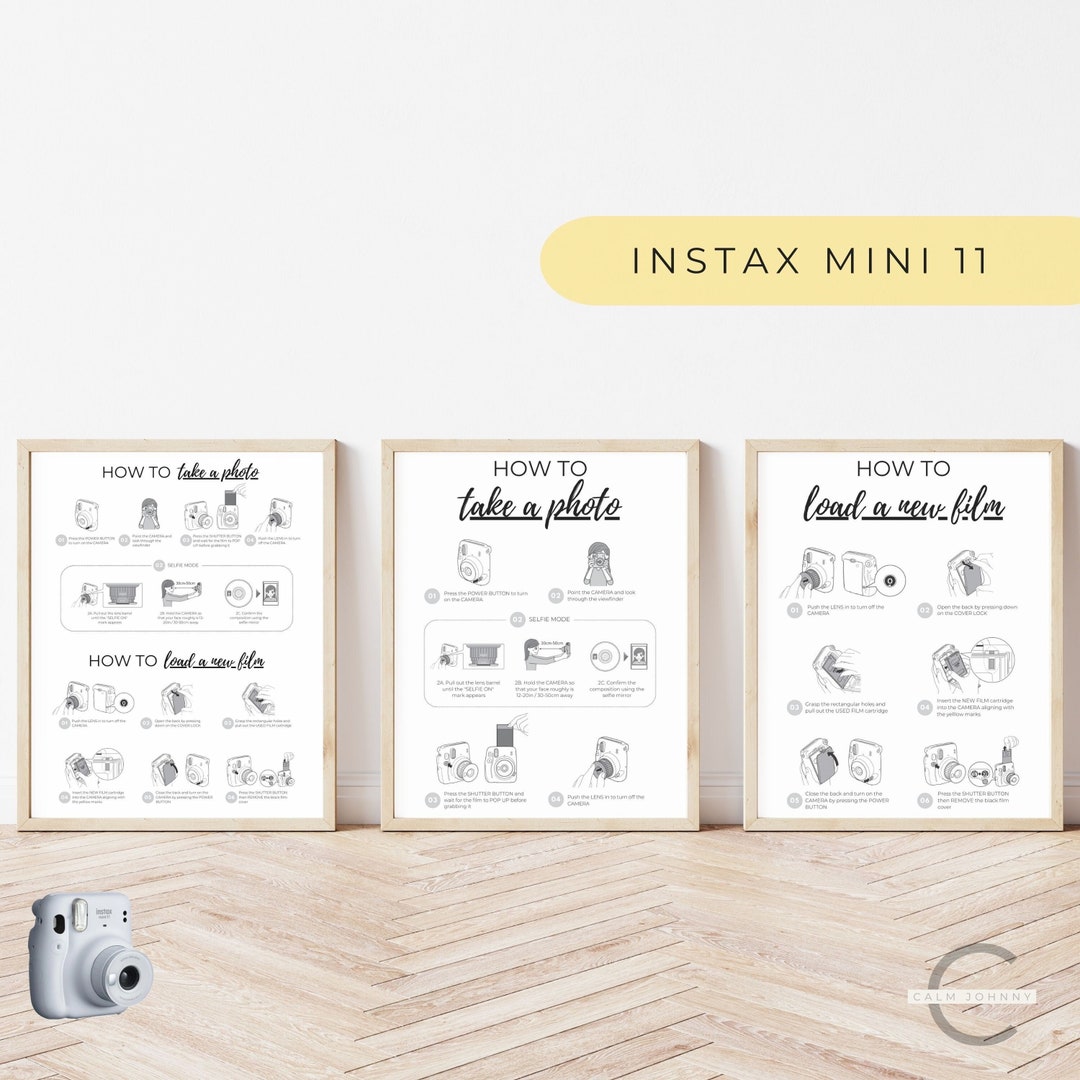 Instax Mini 11 With Selfie Instructions Sign, Instax Mini 11 ...