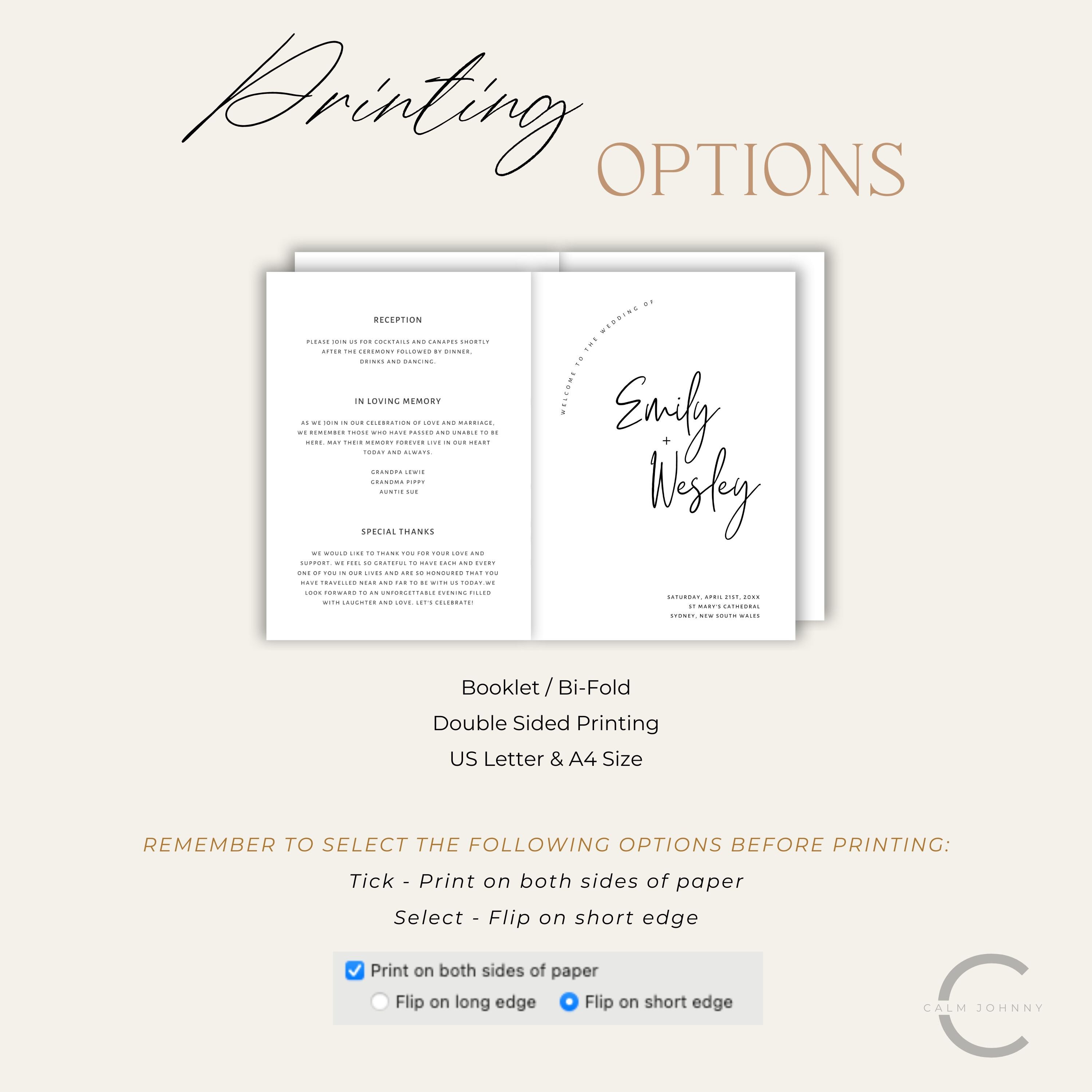 Wedding Program & Timeline Booklet Editable Folded Catholic - Etsy