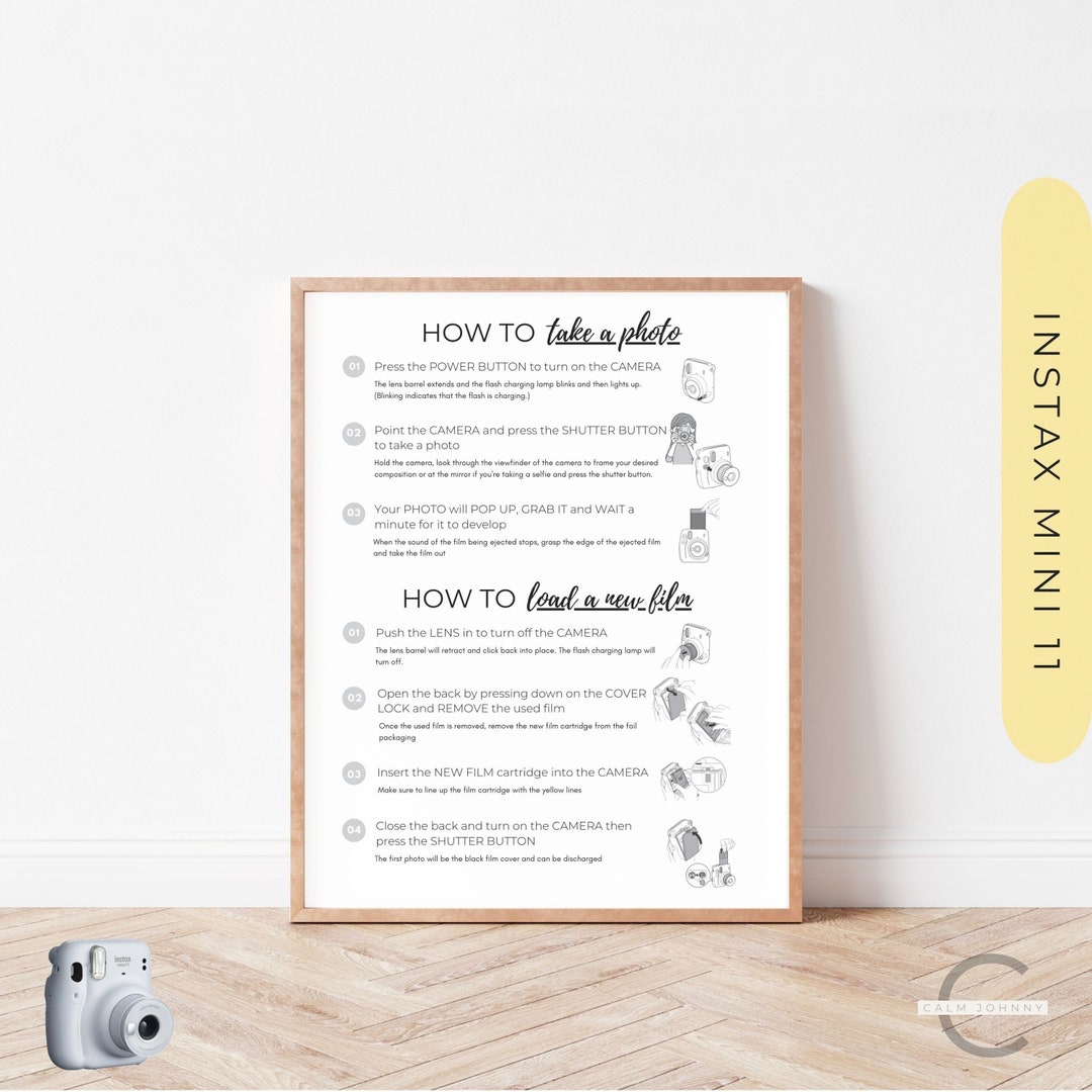 Instax Mini 11 Instant Camera All-in-one Instructions Sign, Instax Mini ...