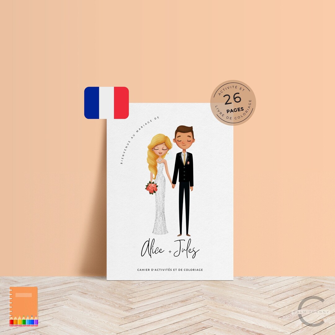 FRENCH Livre D'activités De Mariage Pour Enfants, Activité De Mariage ...