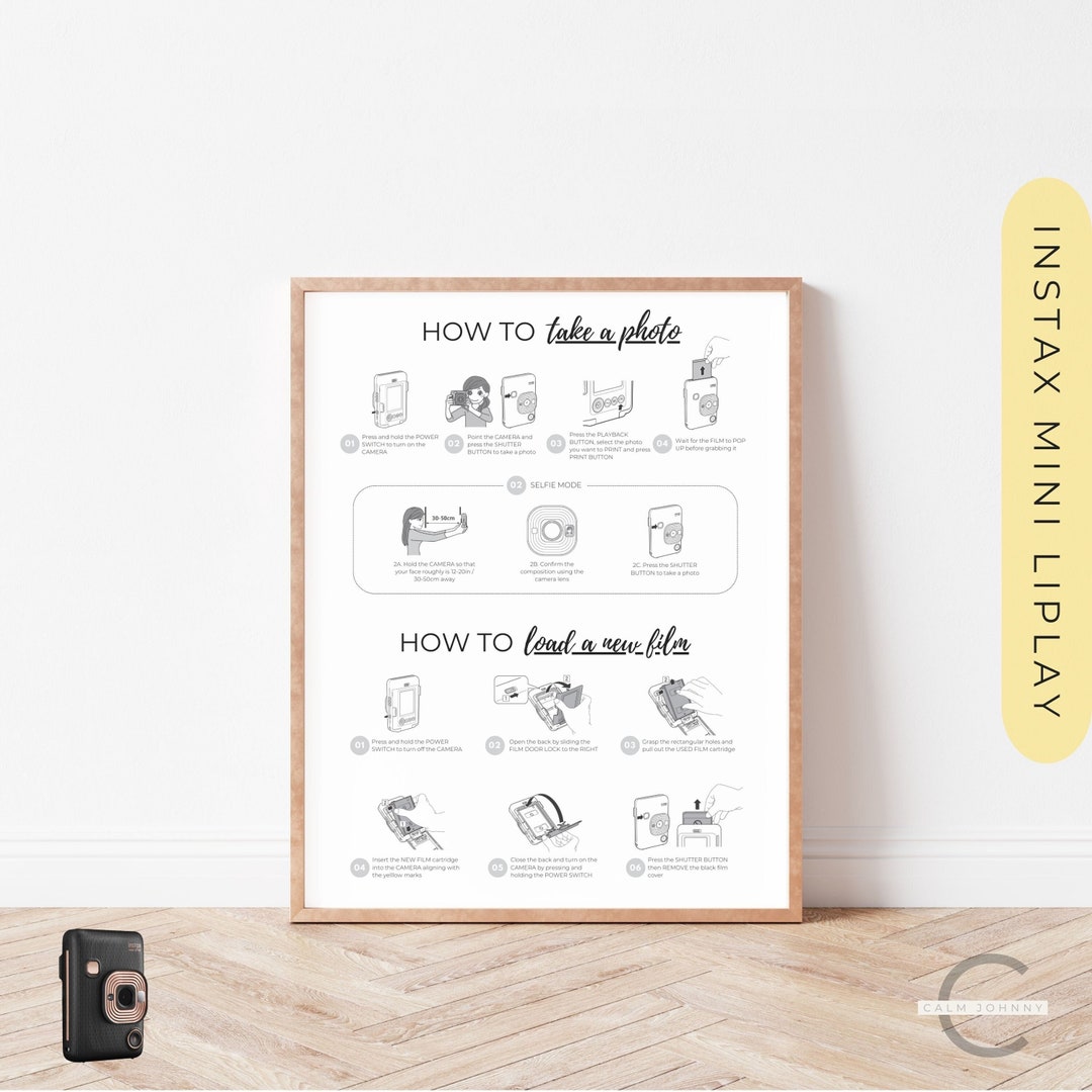 Instax Mini Liplay Camera All-in-one With Selfie Instructions Sign ...