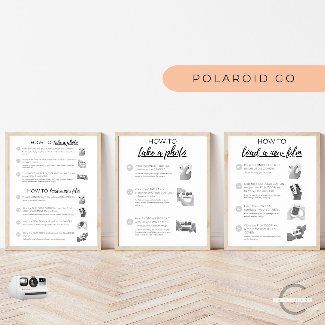 Polaroid Go Camera Instructions Sign, Polaroid Go Instructions, How to ...