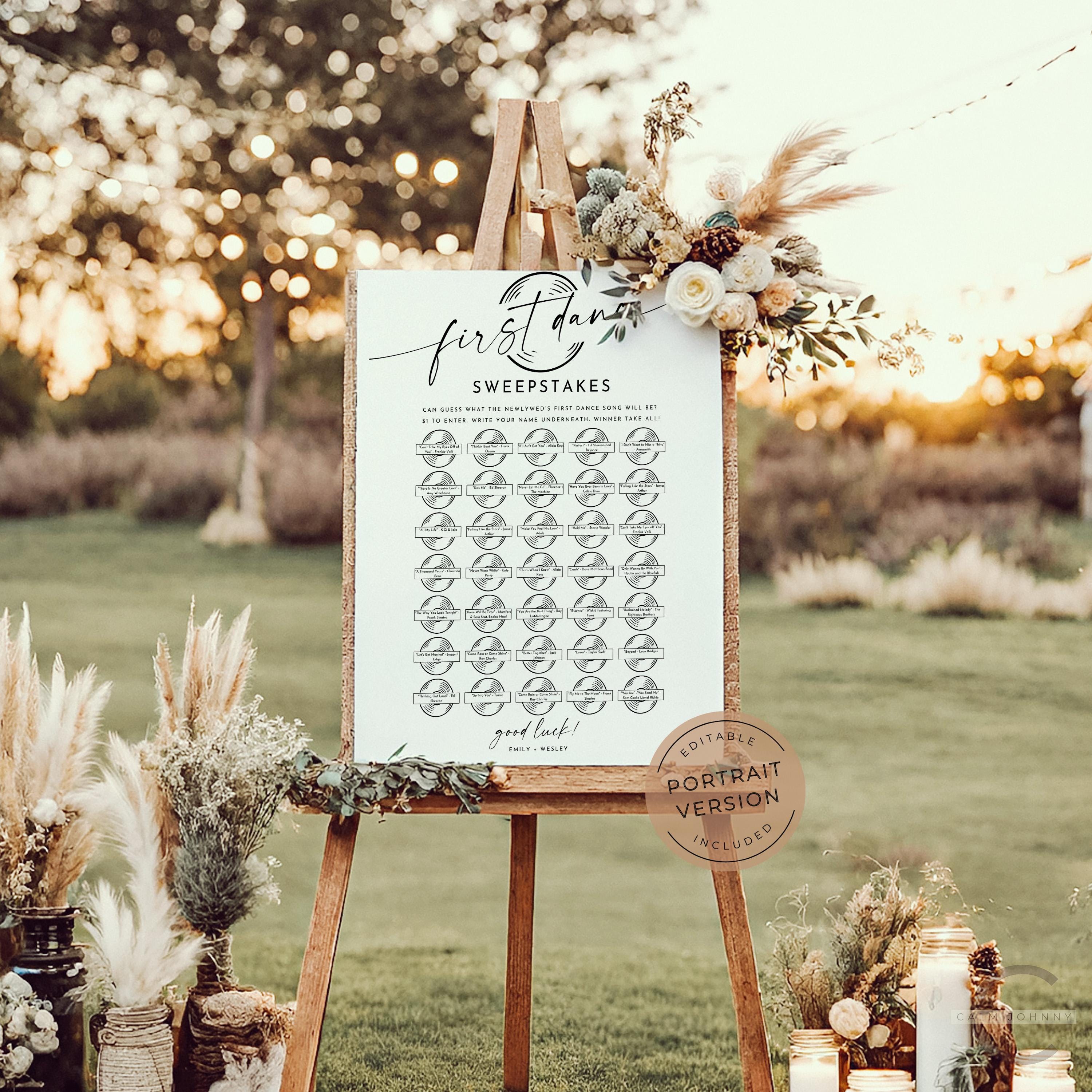Wedding First Dance Sweepstake Vinyl Record, Personalized First Dance ...