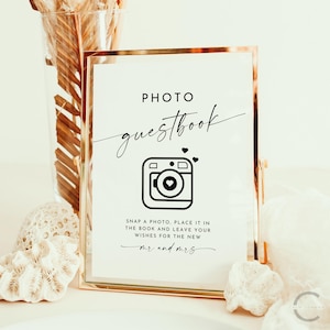 Photo Guest Book Sign With Instax Square SQ1 Instructions Sign ...