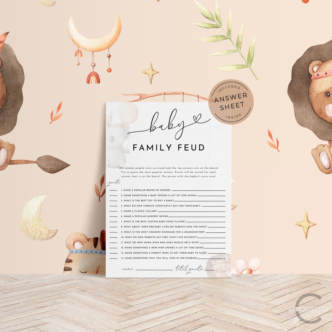 Baby Family Feud, Baby Shower Family Feud Game, Printable Family Feud ...