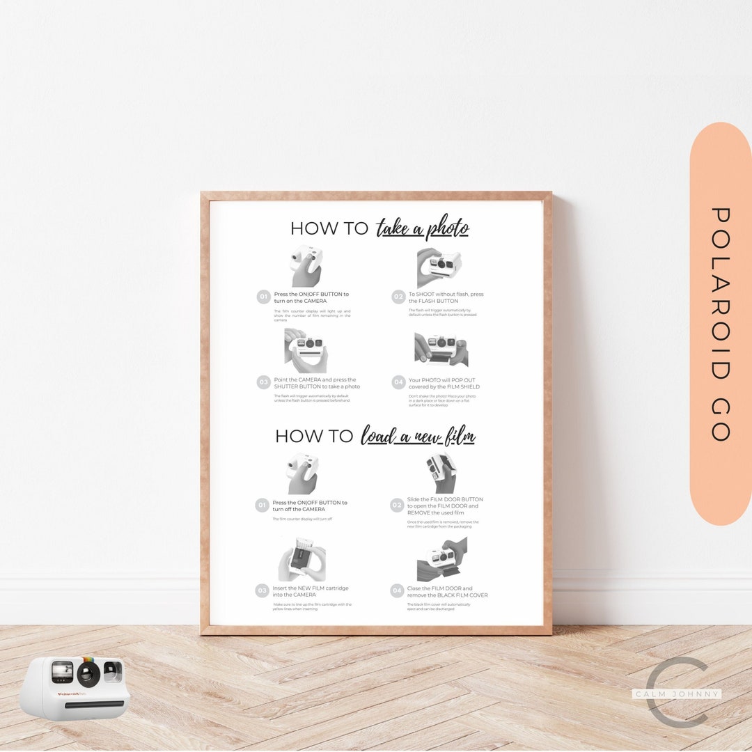 Polaroid Go Camera All-in-one Instructions Sign, Polaroid Go ...