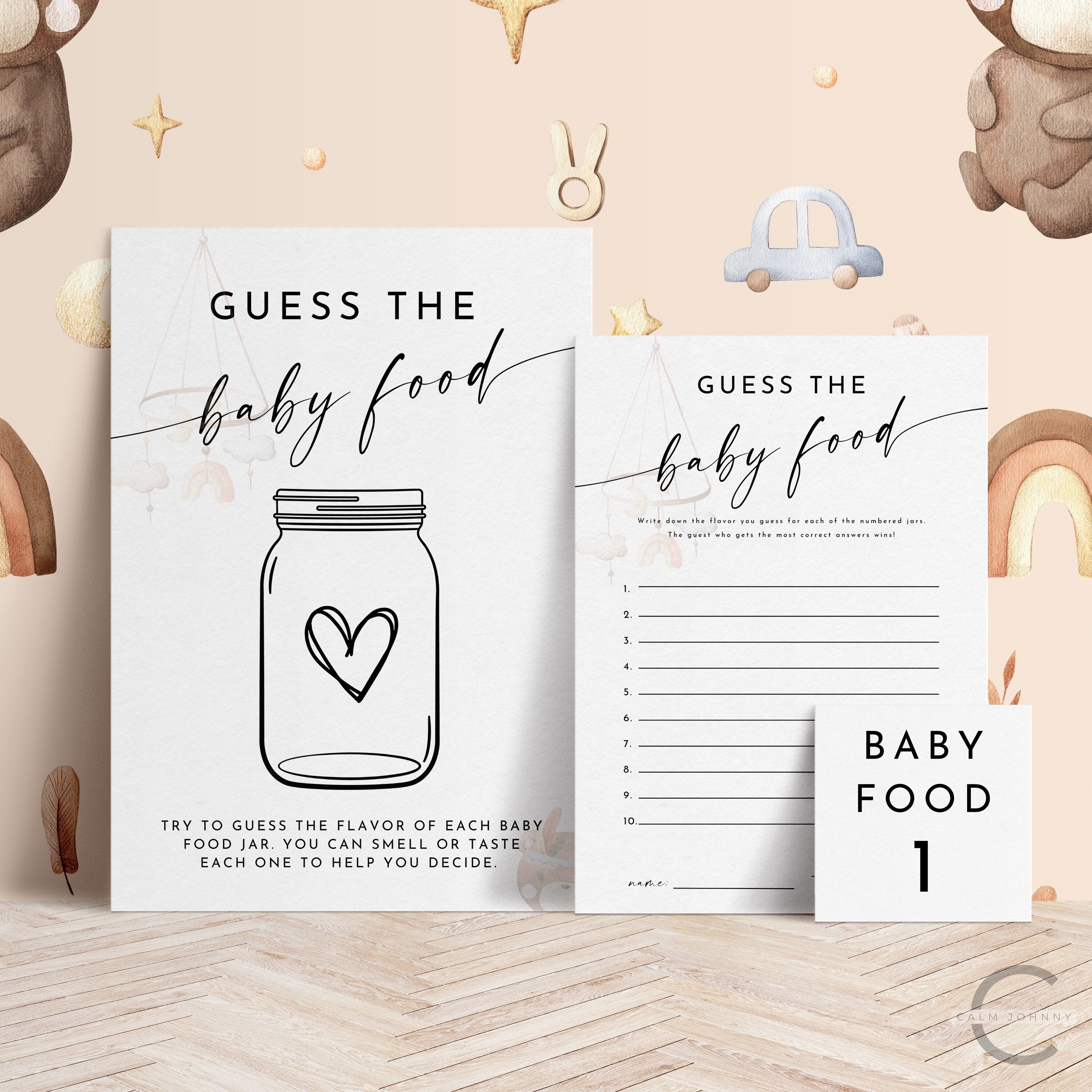 Guess the Baby Food Game Bundle, Baby Shower Food Game Set, Printable ...