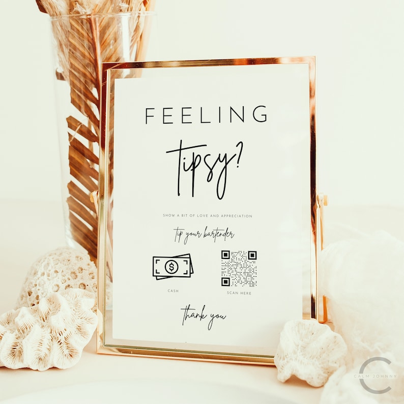 Feeling Tipsy Sign Template Editable These Tips Don't Lie - Etsy