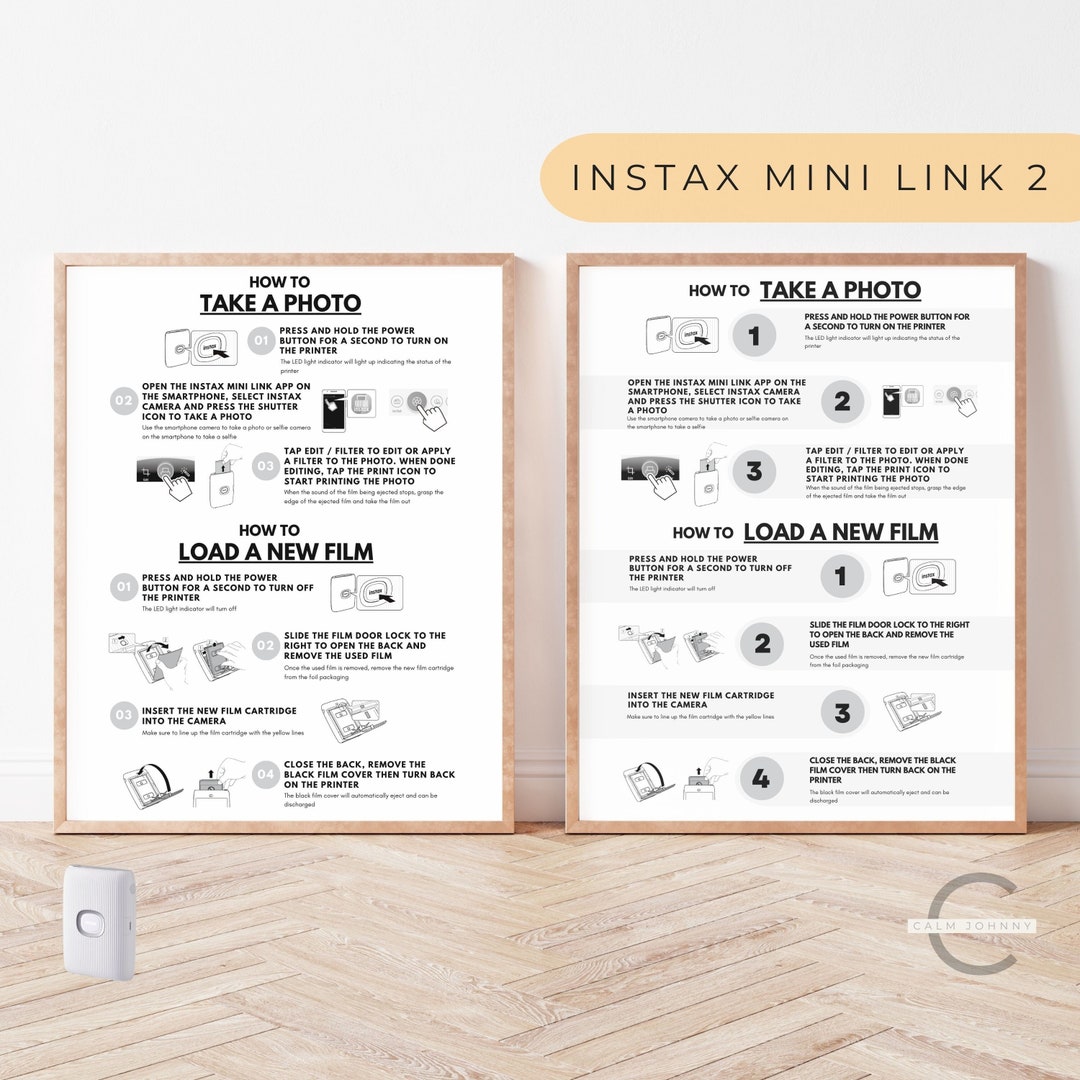 Instax Mini Link 2 Printer All-in-one Instructions Sign, Instax Mini ...