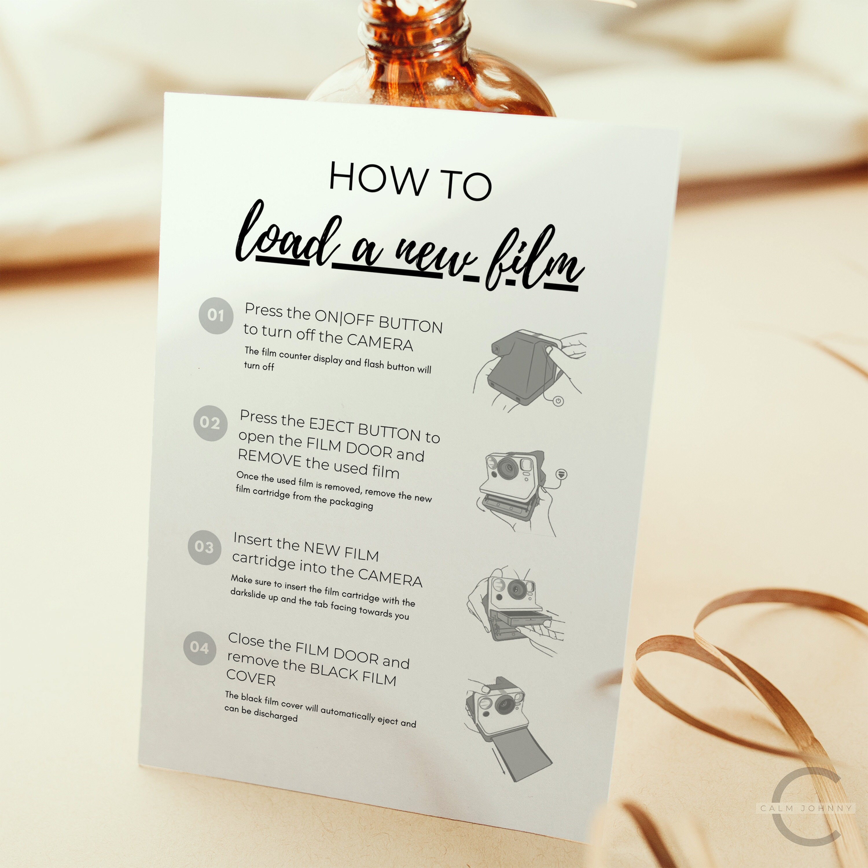 Polaroid Now I-type How to Load A New Film Instruction Sign - Etsy