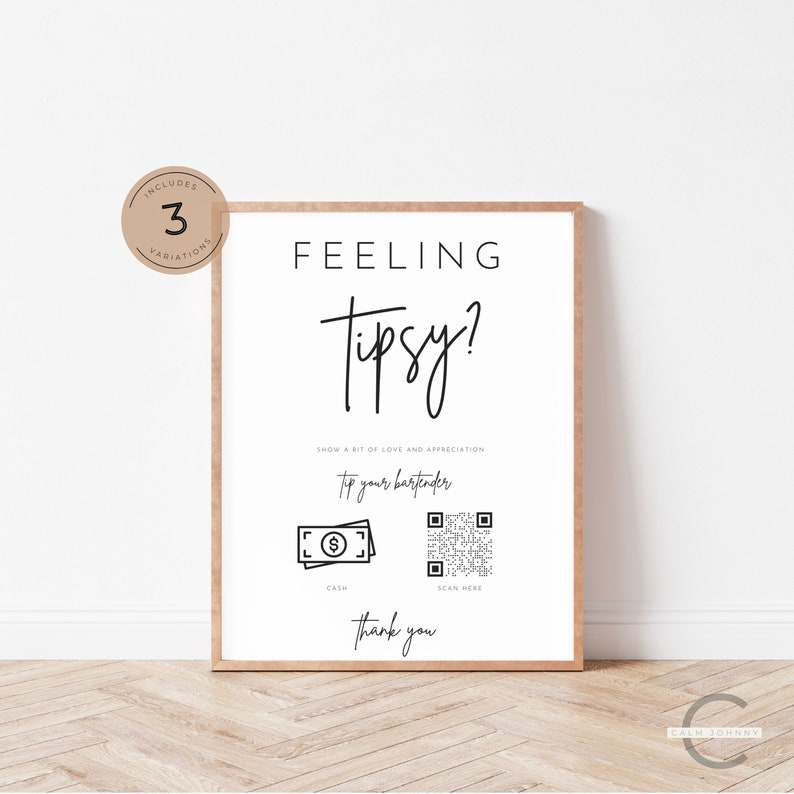 Feeling Tipsy Sign Template Editable These Tips Don't Lie - Etsy