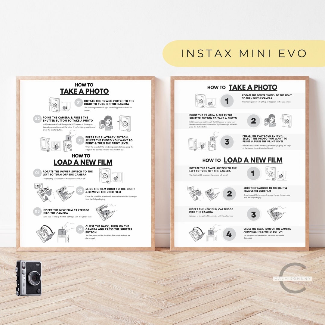 Instax Mini Evo Instant Camera All-in-one Instruction Sign, Instax Mini ...