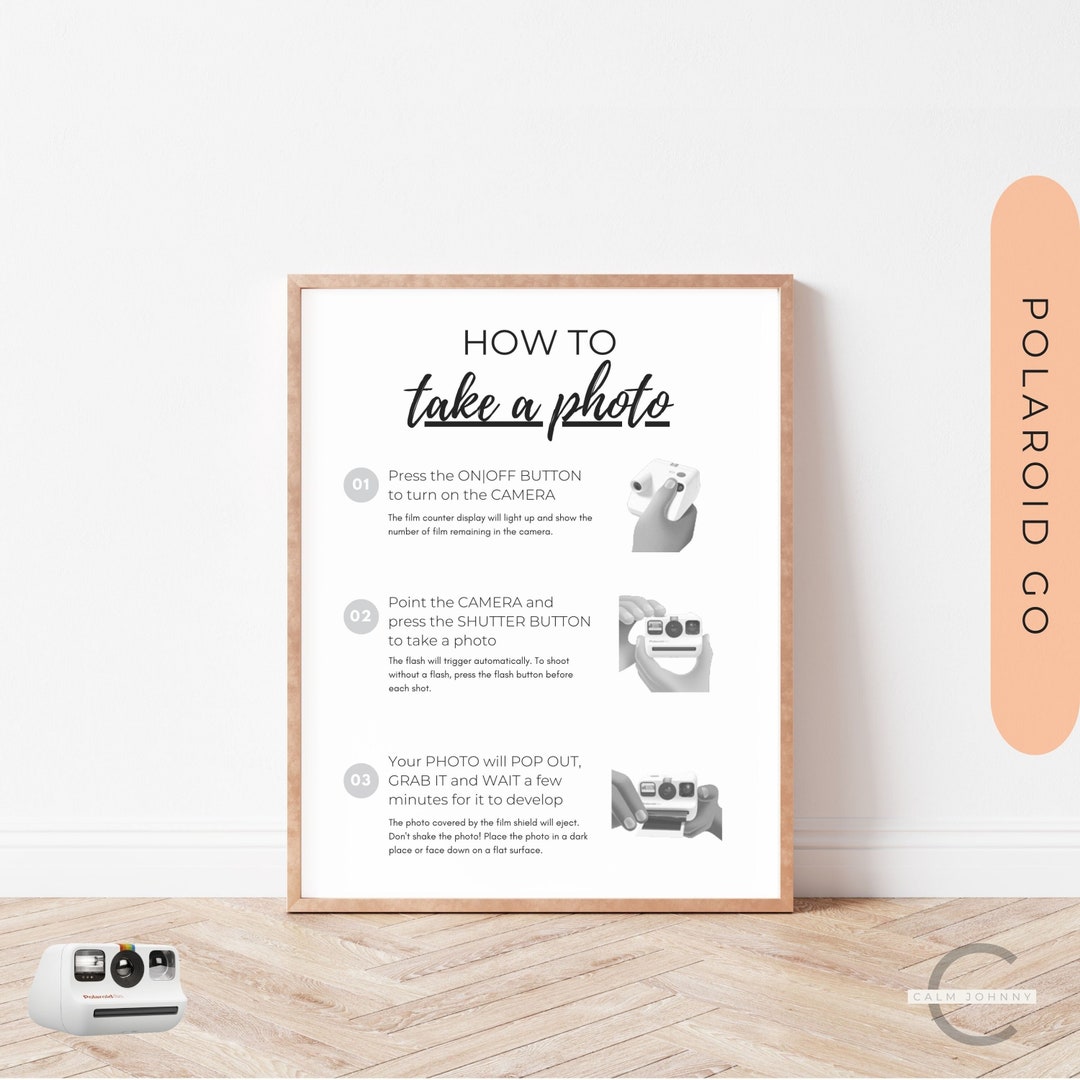 Polaroid Go Camera How to Take A Photo Instruction Sign, Editable ...