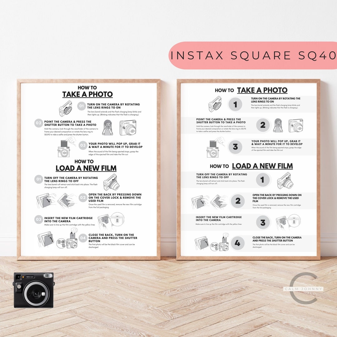 Instax Square SQ40 Camera All-in-one Instructions Sign, Instax Square ...