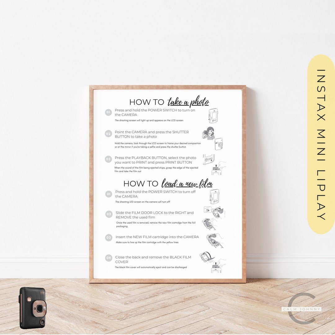 Instax Mini Liplay Camera All-in-one Instructions Sign, Instax Mini ...