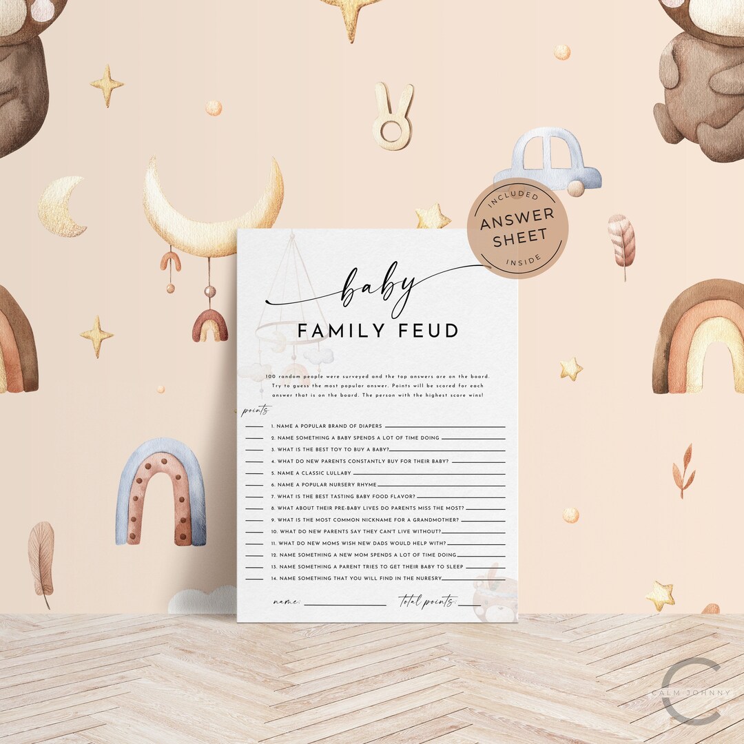 Baby Family Feud, Baby Shower Family Feud Game, Printable Family Feud ...