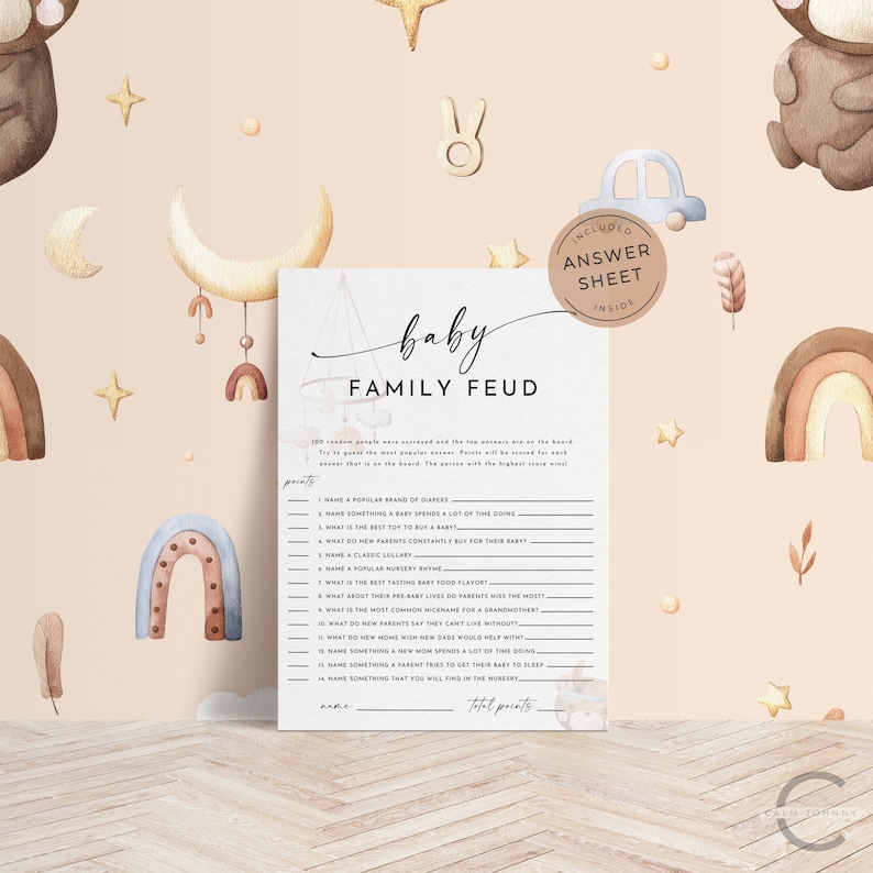 Baby Family Feud, Baby Shower Family Feud Game, Printable Family Feud ...