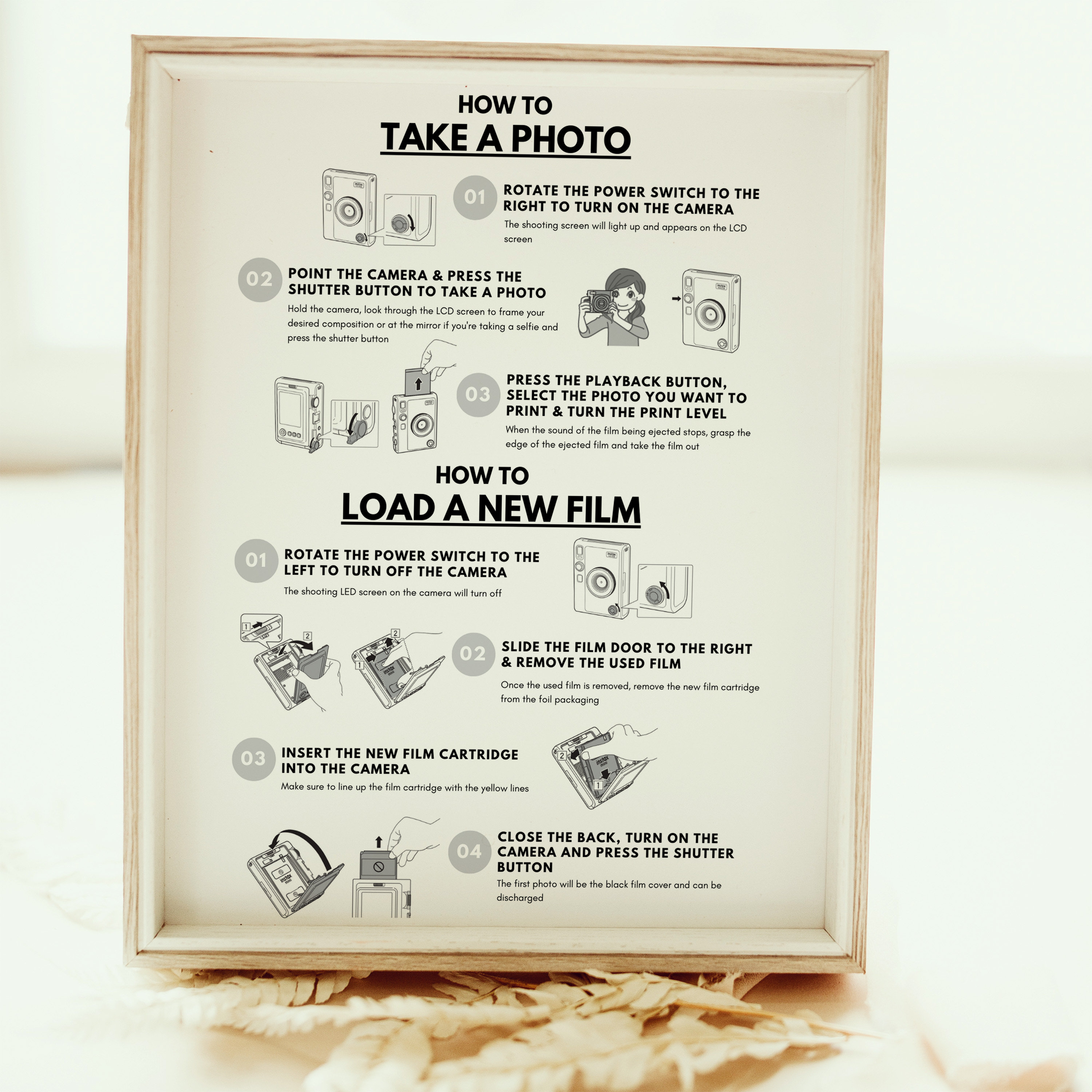 Instax Mini Evo Instant Camera All-in-one Instruction Sign - Etsy