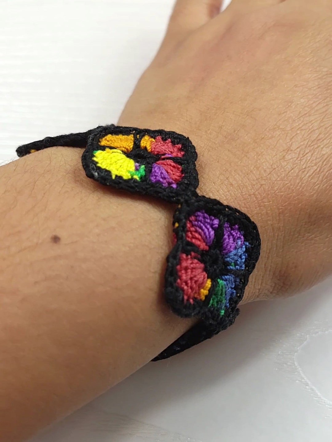 Crochet Bracelet Crocheted Bracelet - Etsy