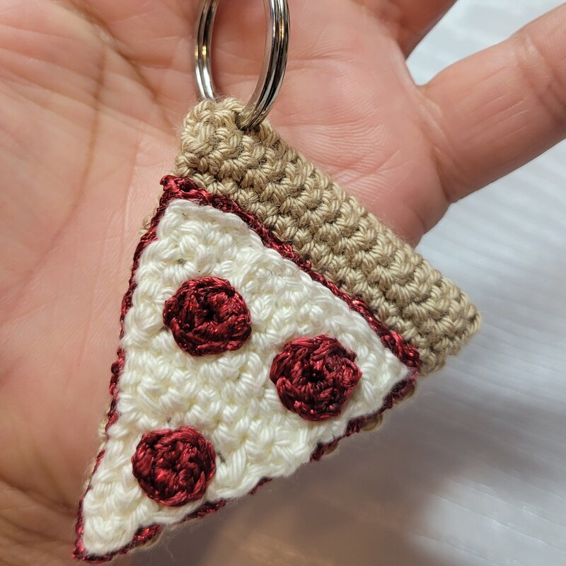 Pizza Keychain - Etsy