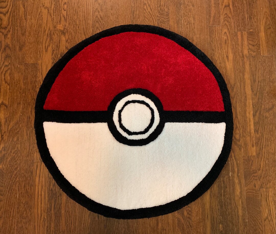 Pokeball Tuft Rug - Etsy