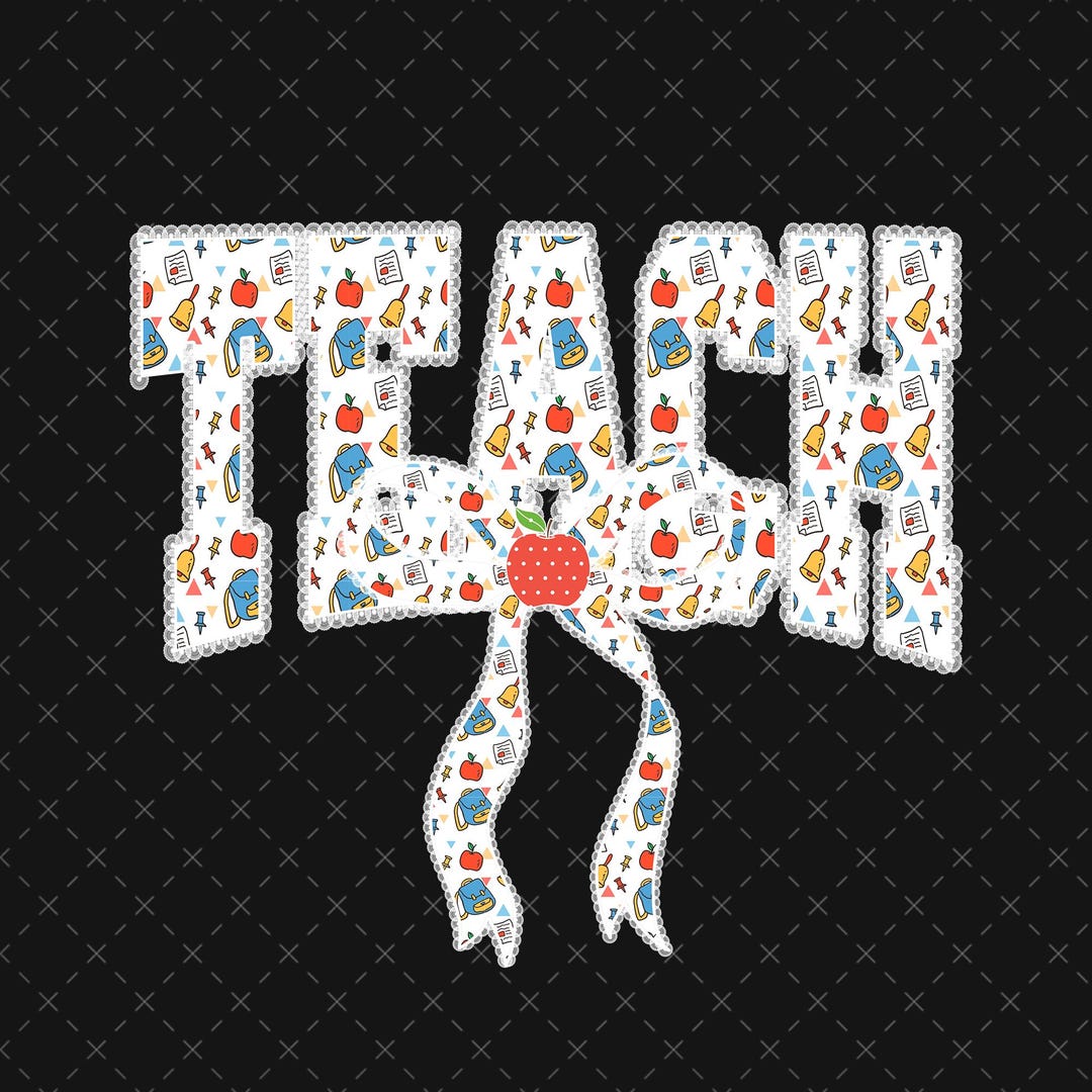 Coquette Teacher Lace Bow Back to School Png, Preppy Teacher Bow Png ...