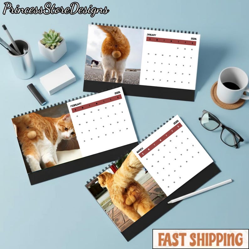 Funny Cat Butt Calendar 2026, Gag Gift for Cat Lovers, Office Gift ...