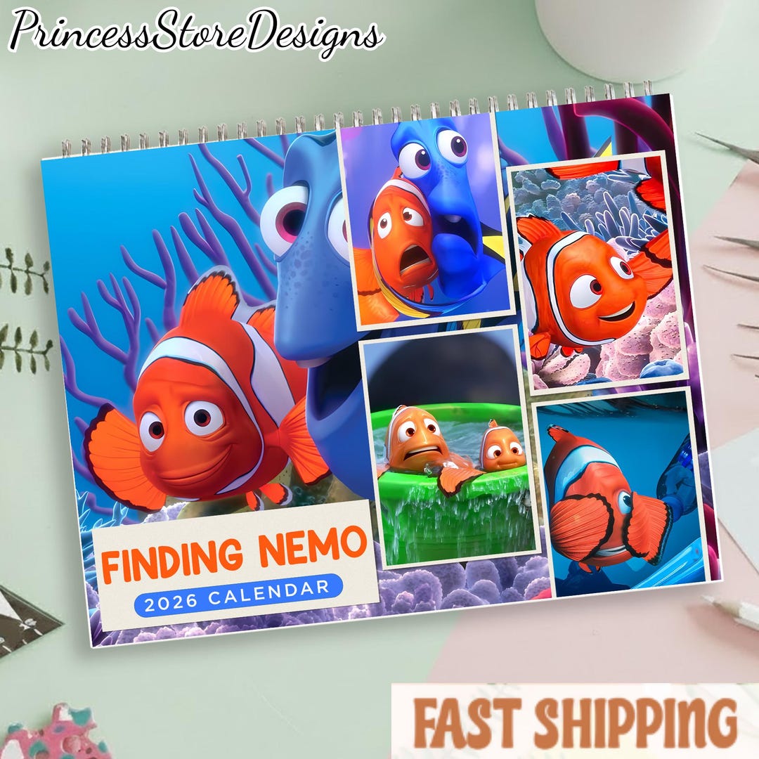 Disney Finding Nemo 2026 Wall Calendar, Friends and Office Decor, Gift ...