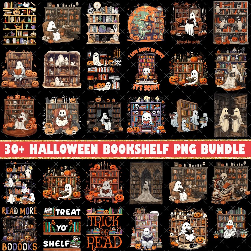 Book Shelf Decor Spooky - Etsy