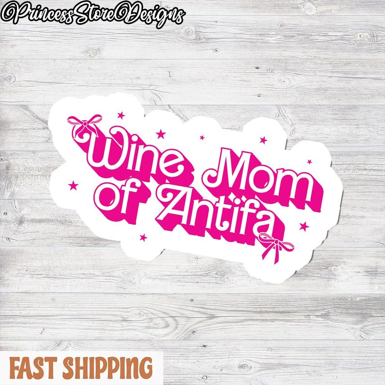Wine Mom of Antifa Coquette Anti Trump Pin Buttons/magnet/sticker ...
