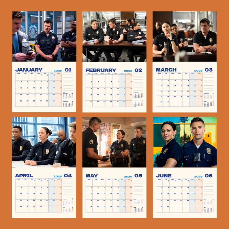 Rookie 2026 Wall Calendar, Police Movie Wall Calendar, Friends and ...