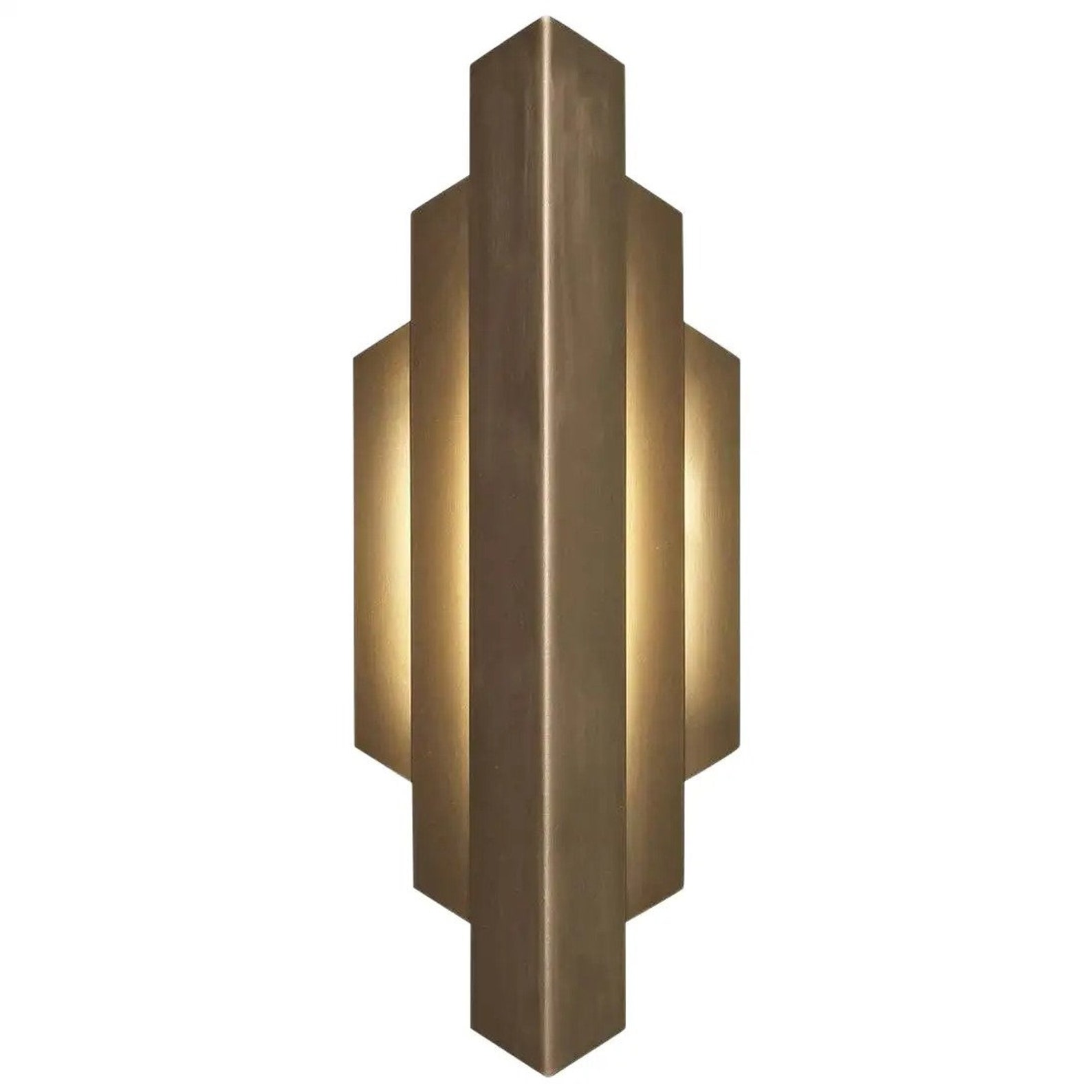 Handmade Brass Vertical Geometric Modern Wall Sconce Light - Etsy