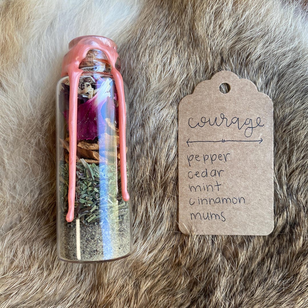 Courage Spell Jar (witch's Bottle - Manifestation Spell) - Etsy