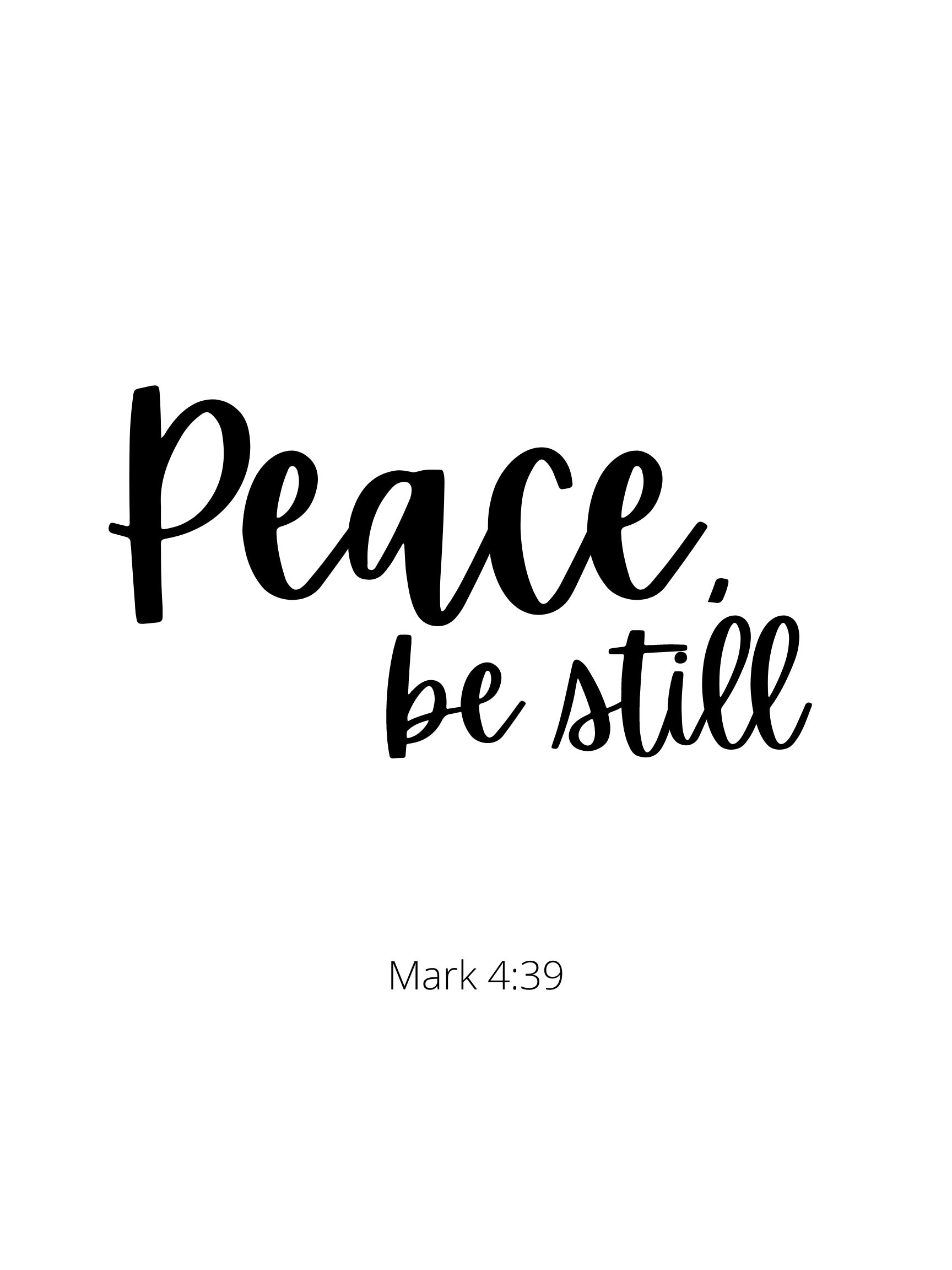 Peace Be Still, Jesus Christ, Scripture, Pdf Download - Etsy