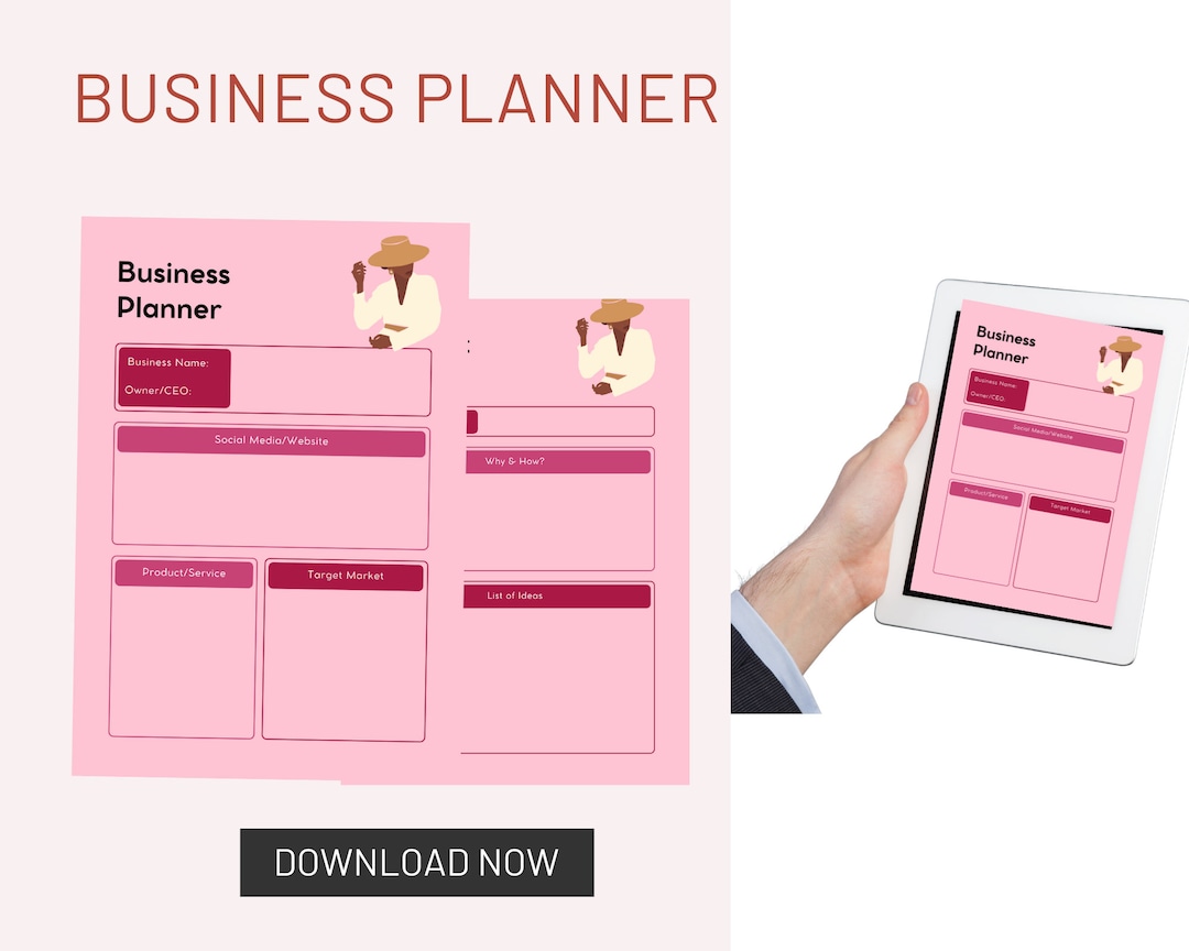 Business Planner Printable, Downloadable Business Planner, Printable ...