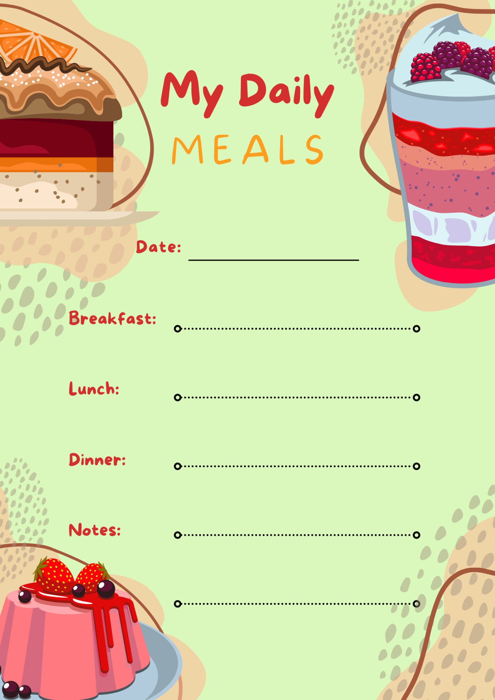 Printable Menu Planner Menu Planner Printable Menu | Etsy