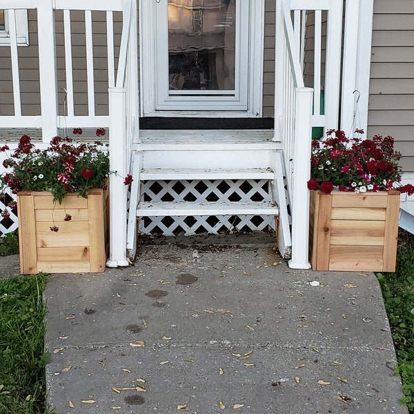 Square Cedar Planter Box - Etsy